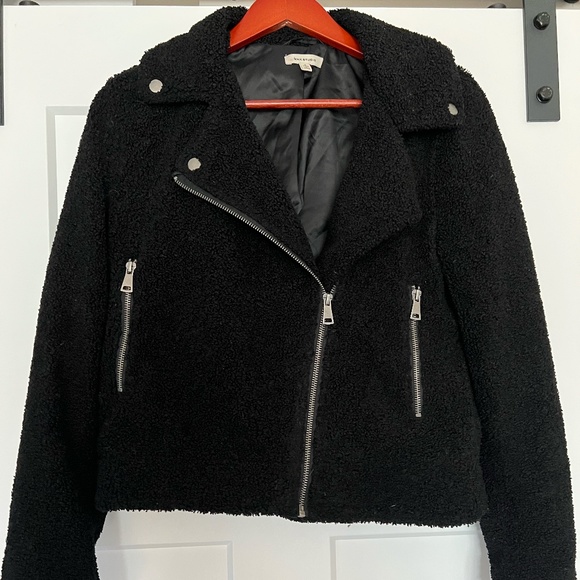 Max Studio | Jackets & Coats | Black Cropped Max Studio Boule Moto ...